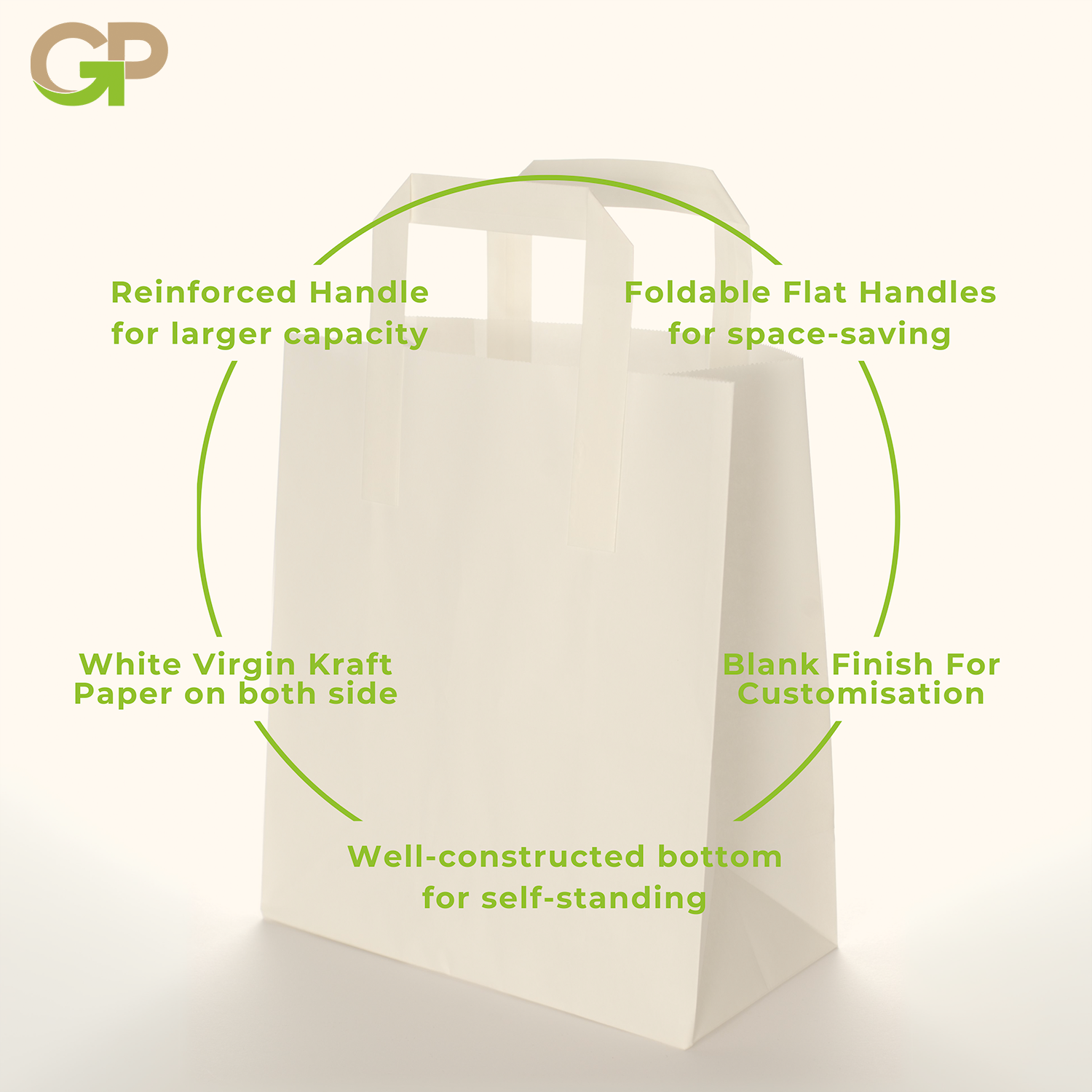 White Paper Bags with Handles | Greenwich Packaging